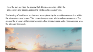 how the sun provides the energy that drives convection within the ...