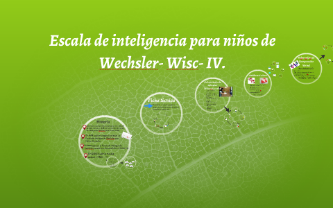 Escala de inteligencia para niños de Wechsler- Wisc- IV. by Maria ...