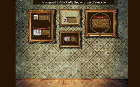 A proposal to Mrs Dolly Ong about the areas of concern in ou by ...