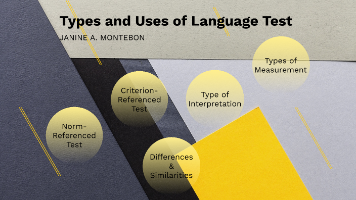Types of Uses of Language Test by Janine Montebon on Prezi