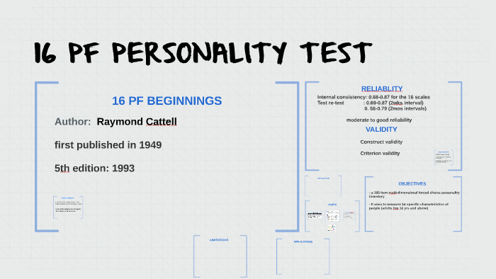 16 PF PERSONALITY TEST by dixe plosa on Prezi