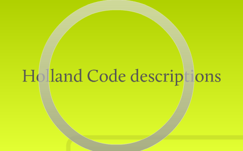 Holland Codes for DUS Students by Harriett Gaston