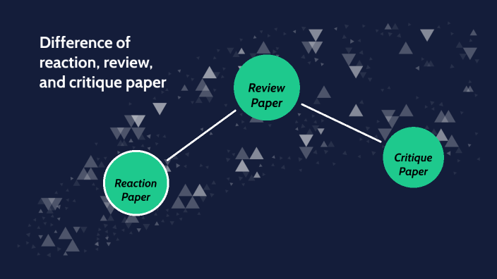 Difference of reaction, review, and critique paper by kevin lacorte on ...