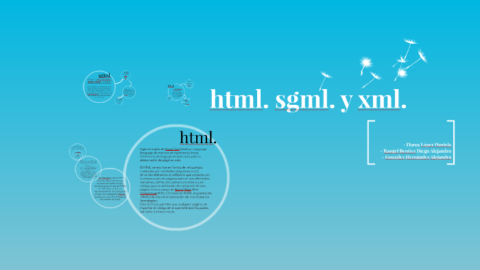 html. sgml. y xml. by alexa gonzalez on Prezi