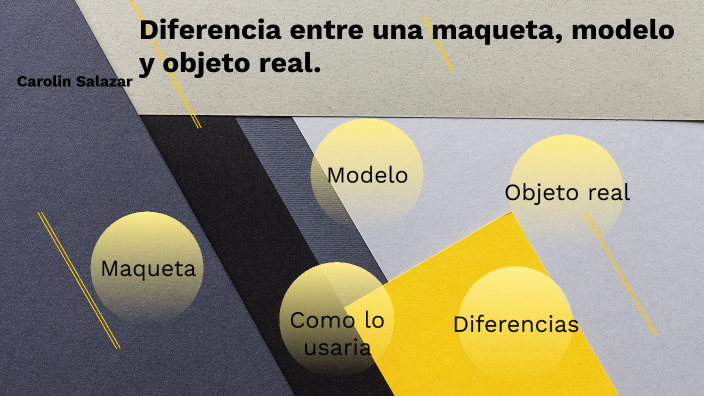 Las diferencias que existen entre una maqueta, modelo y objeto real. by ...