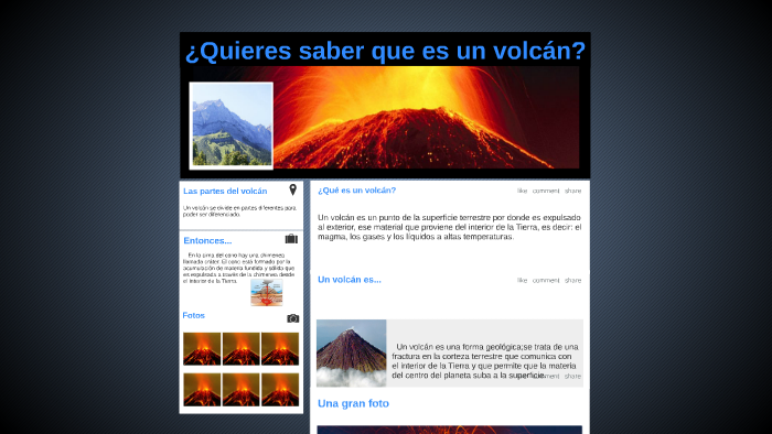 ¿Quieres saber que es un volcán? by Carolina Alcón Rubio on Prezi