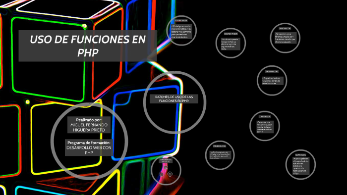 Uso de funciones en PHP by Miguel Higuera