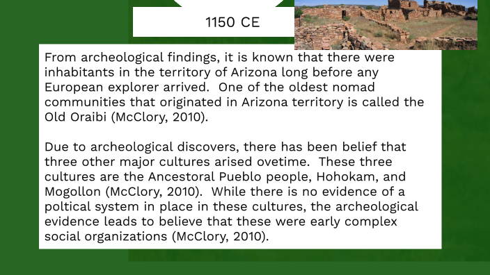Arizona History Timeline by Jennifer Wright on Prezi