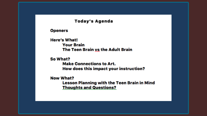 Teaching the Teen Brain by Heather Lee Graesser on Prezi