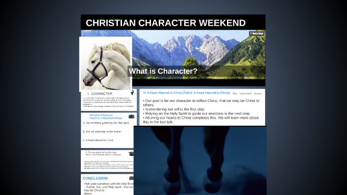 CHRISTIAN CHARACTER WEEKEND by jason doria on Prezi