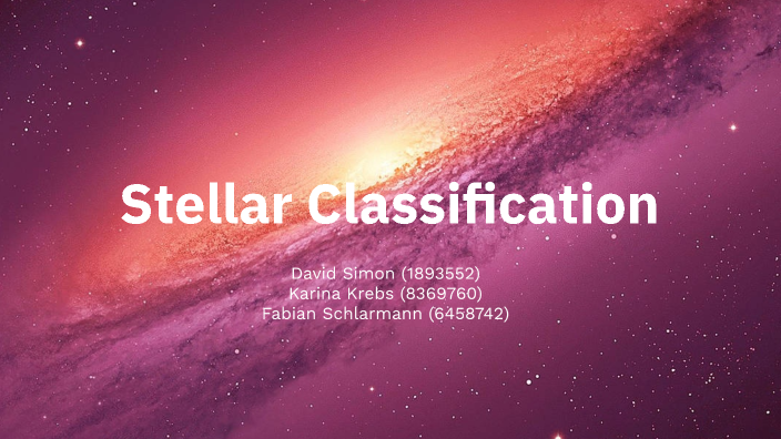 Stellar Classification by David Simon on Prezi