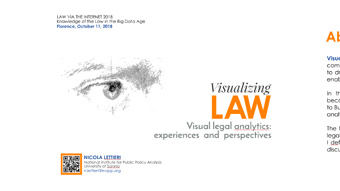 Visualizing Law. Visual Legal Analytics: experiences and perspectives ...