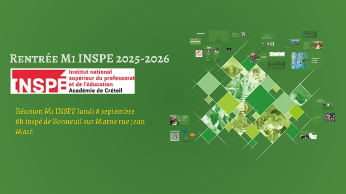 Rentrée M1 INSPE 2025-2026 by julien degalle on Prezi