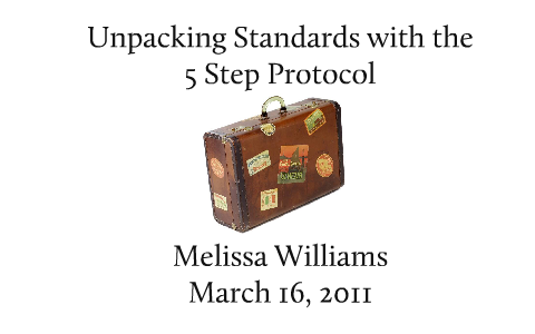 Unpacking Standards with the 5 Step Protocol by Melissa Williams on Prezi