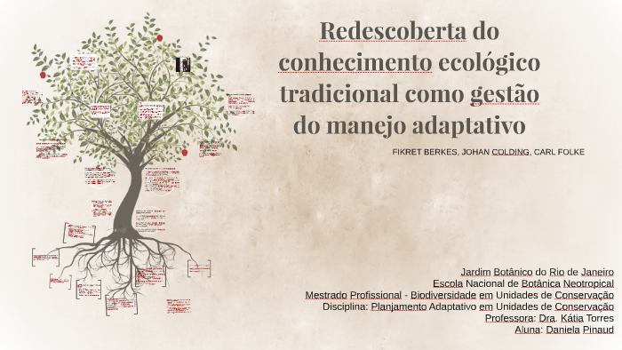 Redescoberta do conhecimento ecológico tradicional como gest by Daniela ...