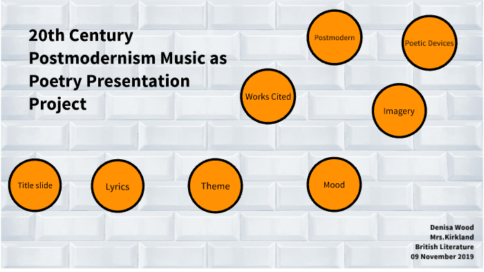 20th Century Postmodernism Music as Poetry Presentation Project by ...