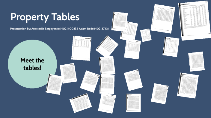 Property Tables by nastyanata s on Prezi