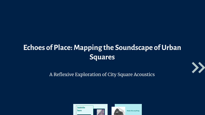 Echoes of Place: Mapping the Soundscape of Urban Squares by joey za on ...