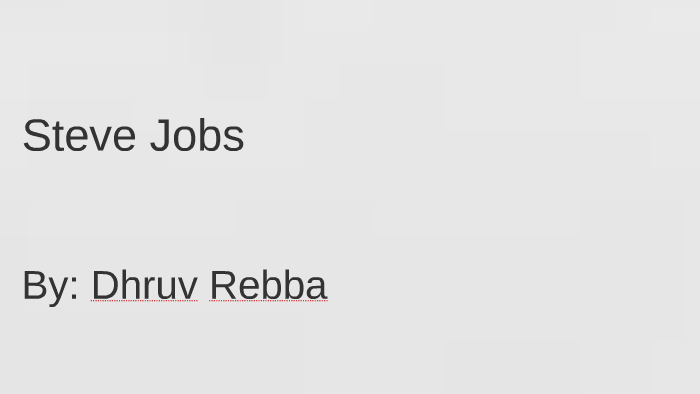 Steve Jobs Timeline by DHRUV REBBA on Prezi