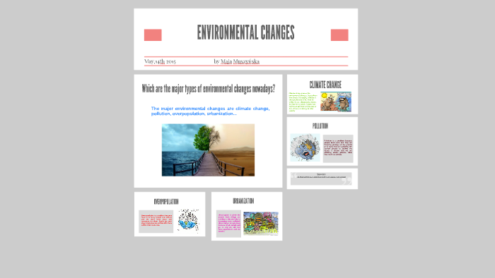 Which are the major types of environmental changes nowadays? by Maja M ...