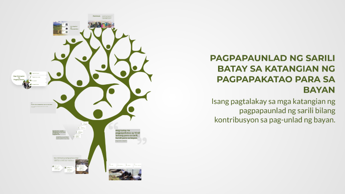 PAGPAPAUNLAD NG SARILI BATAY SA KATANGIAN NG PAGPAPAKATAO PARA SA BAYAN ...