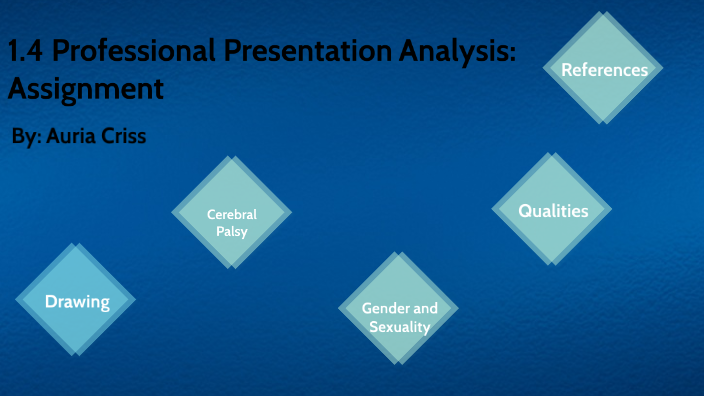 1.4 Professional Presentation Analysis: Assignment by Auria Criss on Prezi