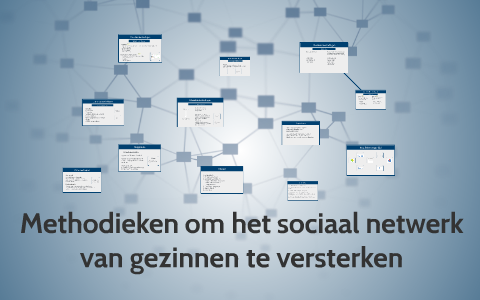 Methodieken om het sociaal netwerk van gezinnen te versterken by ...