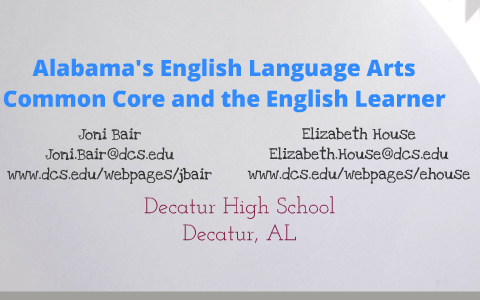 Alabama's English Language Arts Common Core and English Language ...