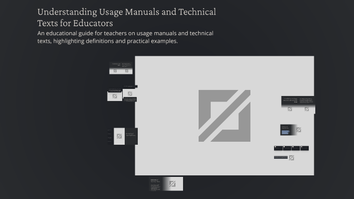 Understanding Usage Manuals and Technical Texts for Educators by sude ...