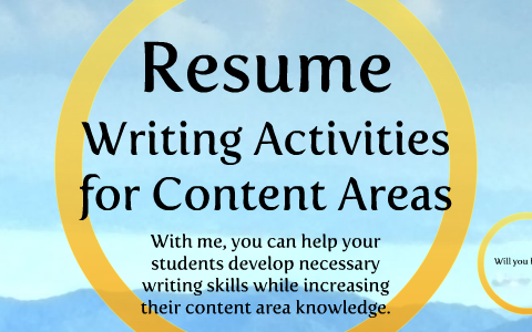 Resume - Writing Activities for Content Areas by Elizabeth Campbell on ...