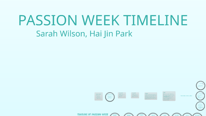 Passion Week Timeline by Sarah Wilson on Prezi
