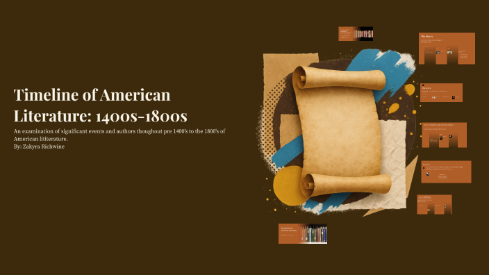 Timeline of American Literature: 1400s-1800s by Zakyra Richwine on Prezi