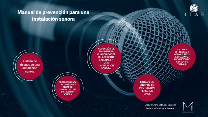 MANUAL DE PREVENCIÓN DE RIESGOS EN UNA INSTALACIÓN SONORA by ANTHONY ...