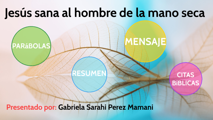 Jesús sana al hombre de la mano seca by Gabriela Sarahi Perez Mamani on ...