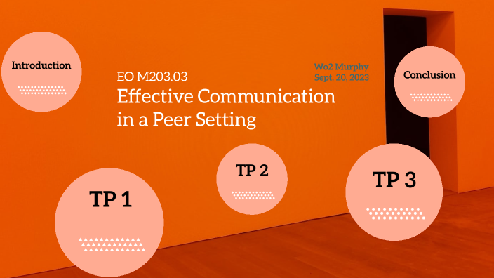 WO2 Murphy EO M203.03 - Effective Communication in a Peer Setting by ...