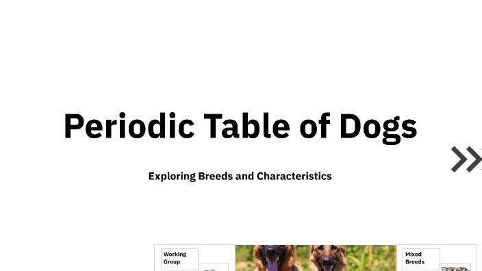 Periodic Table of Dogs by Julia Truitt on Prezi