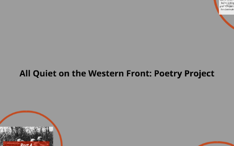 All Quiet on the Western Front: Poetry Project by Claire Hutchinson on ...