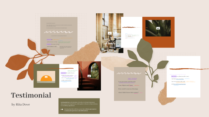Testimonial by Rita Dove by Gaile Au on Prezi