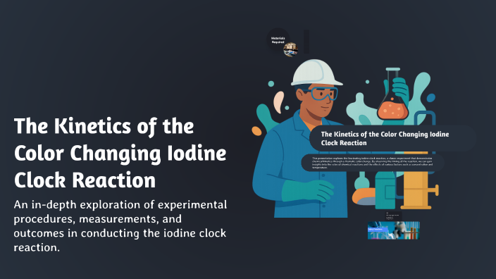 The Kinetics of the Color Changing Iodine Clock Reaction by Camdyn ...