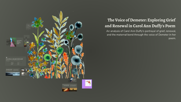 The Voice of Demeter: Exploring Grief and Renewal in Carol Ann Duffy's ...