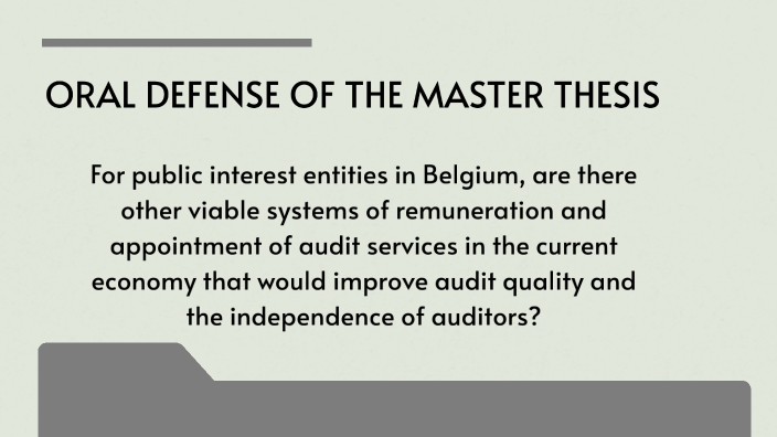 Oral defense of the master thesis by Adil ZENTAR on Prezi