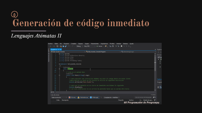 Generación de código intermedio by Areli MENDEZ GARCIA on Prezi