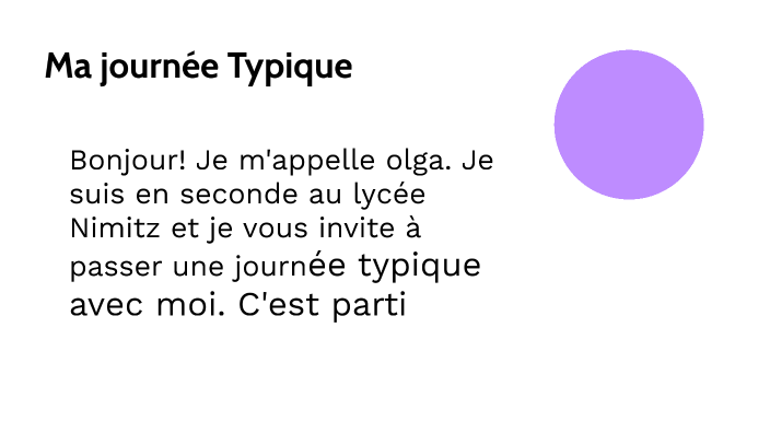 Ma journee Typique by OLGA RODRIGUEZ on Prezi
