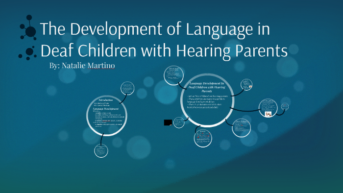 The Development of Language in Deaf Children with Hearing Pa by Natalie ...