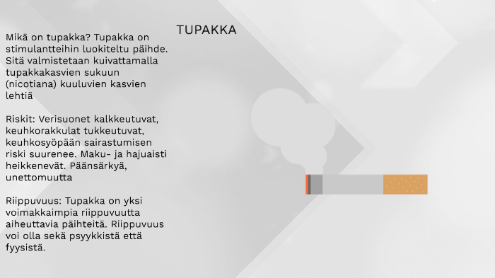 alkoholi ja tupakka by ö å on Prezi