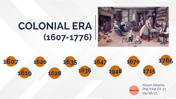 Colonial Era Timeline by Ali Alberta on Prezi
