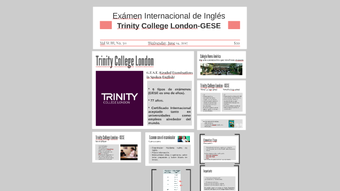 Exámen Internacional de Inglés-Trinity Collage London-GESE by Isolina ...