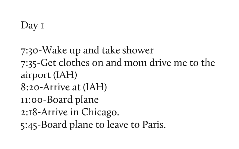 Daily Itinerary by Cale Garrison on Prezi