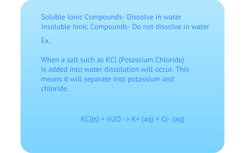 Solubility Series of Ionic Compounds by Sophie Kaplan on Prezi