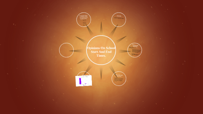 Opinions on school start and end times. by Jada Earle on Prezi